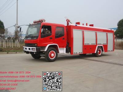 China Isuzu fvr water tank 6m3 fire fighting sprinklers 4x2 6m3 fire fighting sprinklers for sale
