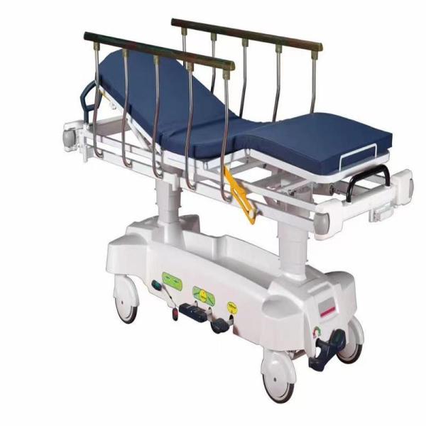 Quality MN-YD001  Hydraulic Adjustable Emergency Stretcher Medical ABS Stretcher Patient Transfer Trolley Bed for sale