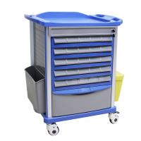 Quality MN-DC003 ABS Plastic Anesthesia Emergency Clinical Medicine Hospital Trolley for sale
