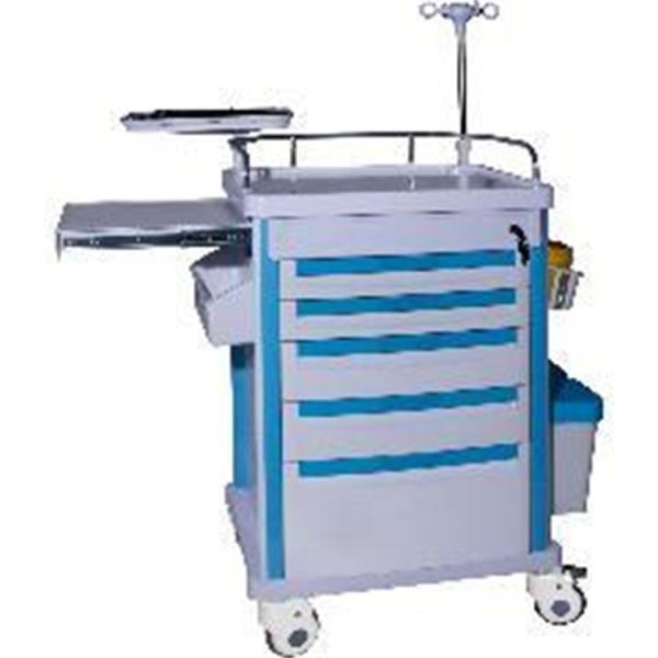 Quality MN- EC002 Medical Hospital Furniture Abs Emergency Medical Trolley for Hospital Usage Medicine Trolley Cart for sale