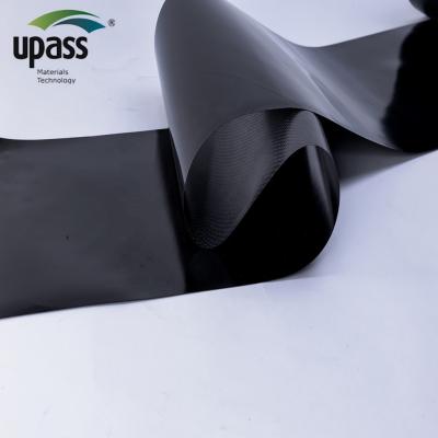China Cross Texture Enhancement HDPE Roll Film Jumbo 50 Micron Polythene Sheet Roll for Architecture Membrane Plastic Product for sale