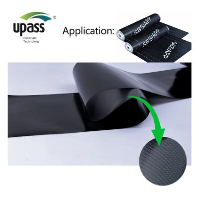 China HDPE Cross Laminated Film Plastic Surface Material for Self-Adhesive Polymer Modified Bitumen Waterproof Roofing Membrane for sale
