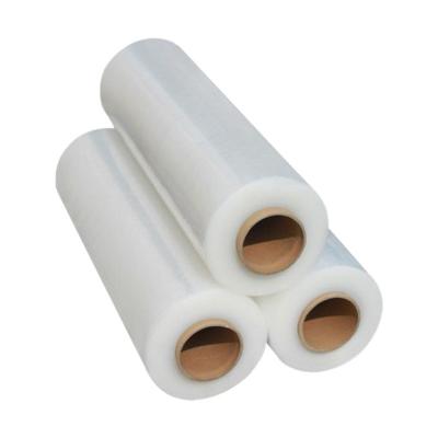 China Transparent Food LLDPE Waterproof Stretch Film Roll 30cm Soft Cast Plastic Pallet Wrap 50m Length Supermarket Promotion Packing for sale