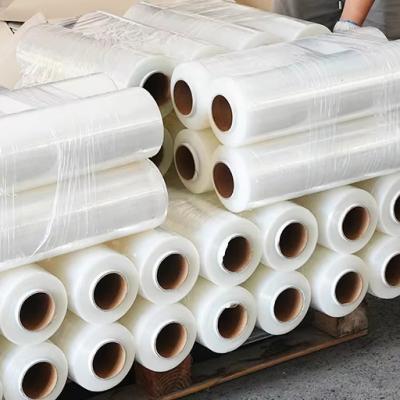 China 18 Inch 20 Microns Stretch Film LLDPE Soft Plastic Packaging Film Hand & Machine Use Width PE Material Casting Processed for sale