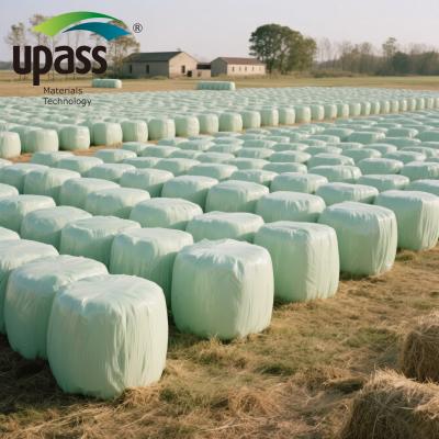 China 500mm 25micron White Agricultural Protective Film for Corn Silage Bale Wrap Soft PE Material for sale