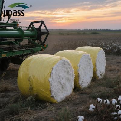 China Manufacturer AB Agricultural Blow Molding PE Yellow Cotton Bale Wrap with High Quality AB Film for sale