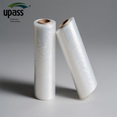 China Lightweight Soft Waterproof Casting Stretch Film Roll High Tensile Strength PE Transparent for Lollipops Sandwiches Candies for sale