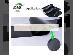 Площадь из пластика с перекрестной ламинированной пленкой из HDPE для самоклеющейся полимерной модифицированной битумной водонепроницаемой крышной мембраны