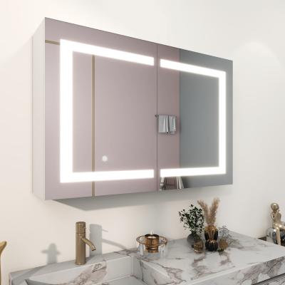 Cina Dispositivi per il bagno Decorazione TV a specchio illuminato Armadio per medicinali a doppia porta in vendita