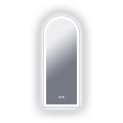 Cina Forma di arco Moderno Luxury Hotel Bagno Decorativo Muro Rotondo Specchio Intelligente Con Illuminazione LED in vendita