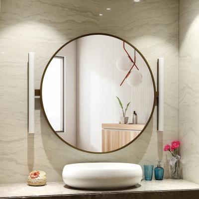 Cina 5mm Ambientale Specchio d'argento Forma rotonda Bagno Muro montato Specchio illuminato a LED in vendita