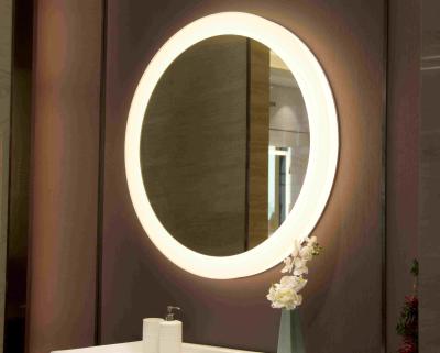 China Smart Touch Screen LED Mirror Bathroom Luxury IP44 Suitable Defogger and Time Display for sale