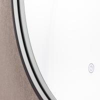 China Smart Touch Screen Bluetooth Rectangle Gold LED Bathroom Mirror 27cm Width 45° Shine Angle for sale