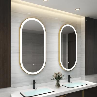 China Verbeter uw badkamer met deze led spiegel roestbestendige metalen chassis wifi verwarmde defogger en slimme touchscreen Te koop