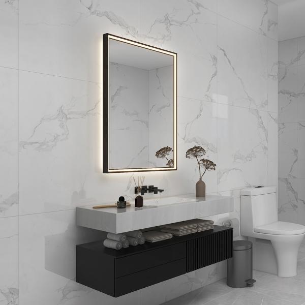 Quality Modern Touch Screen LED Smart Wall Mounted Custom Shape Bathroom Mirror For Hotel Home for sale