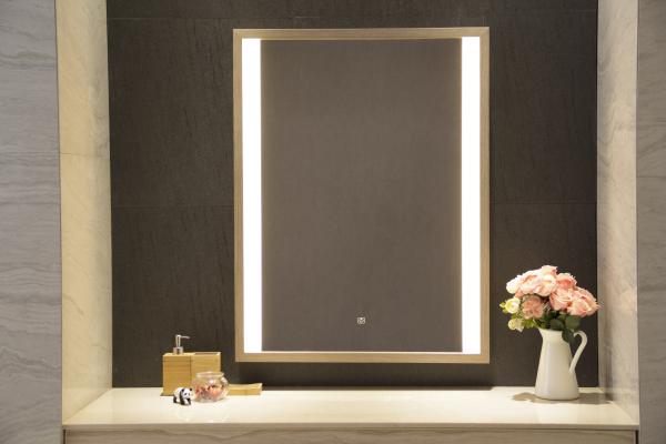 Quality Modern Touch Screen LED Smart Wall Mounted Custom Shape Bathroom Mirror For for sale