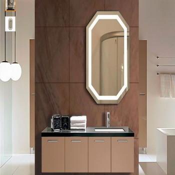 Quality Aluminum Frameless Hexagon Led Intelligent Natural Warm Wall Mounted Smart Anti for sale