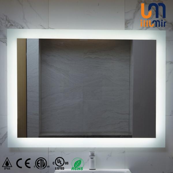 Quality Hotel Bathroom Decoration LED Mirror with Light Dimming Defogger Rectangle Shape for sale