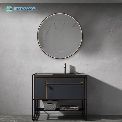 Quality Living Room Bath Framed Glass Wall Mirror Clear Oval Mirror Decoration 100-240V for sale