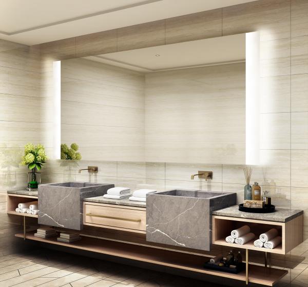 Quality Top Modern Hotel Illuminated Waterproof Smart Touch Screen Bathroom LED Light for sale