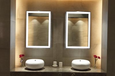 China LED Wall Mounted Dressing Mirror With Lights High Definition For Hotel for sale