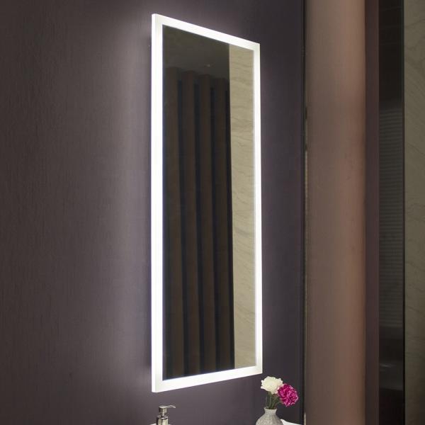 Quality Barber Shop LED Light Wall Mirror Easy Cleaning Modern Design Fog Resistant for sale