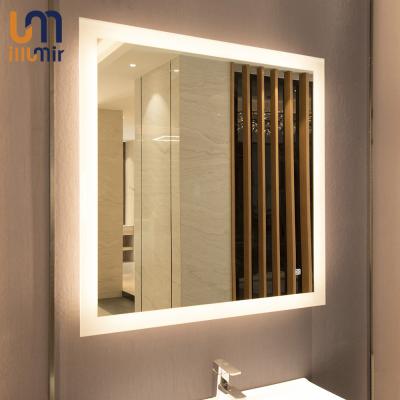 China Espelho LED de almofada de aquecimento montado na parede com prata polida de 5 mm e cor clara opcional for sale