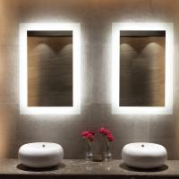 China Customized Rectangle LED Bathroom Mirror with Touch Sensor Switch and Waterproof Design for sale