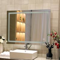 China Bathroom Vanity Round Metal Frame Mirror With Replaceable 2835 SMD LED Strip Lighting for sale