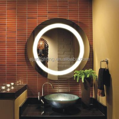 Cina Specchio di retroilluminazione rotonda montato a parete per bagno 5 mm Specchio d'argento ambientale in vendita