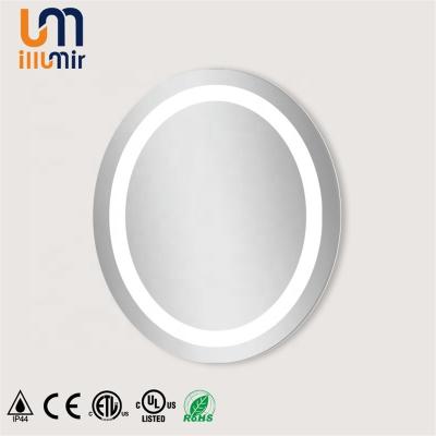 China WiFi Android System Modern Oval LED Makeup Mirror with Touch Screen and Digital Clock for sale