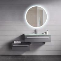 China WiFi Android System Modern Oval LED Makeup Mirror with Touch Screen and Digital Clock for sale