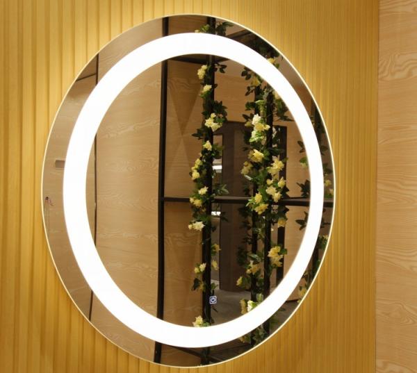 Quality Modern Design Style Round Wall Mounted LED Bathroom Mirror with Touch Sensor for sale