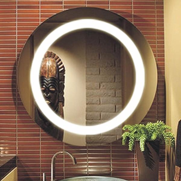 Quality Modern Design Style Round Wall Mounted LED Bathroom Mirror with Touch Sensor for sale
