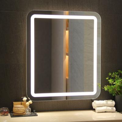 Cina 110V-277V 50/60Hz Moderno specchio da bagno a LED illuminato a parete con specchio in argento senza rame da 5 mm in vendita