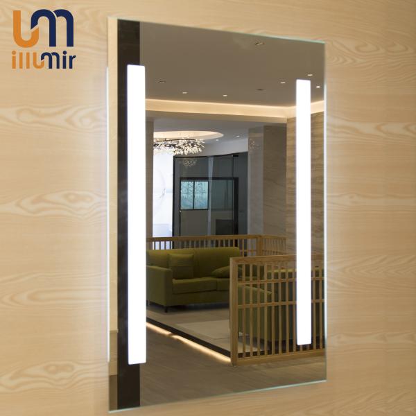 Quality Square LED Light Source Smart Mirror for Custom Wall Decoration in Luxury Hotel for sale