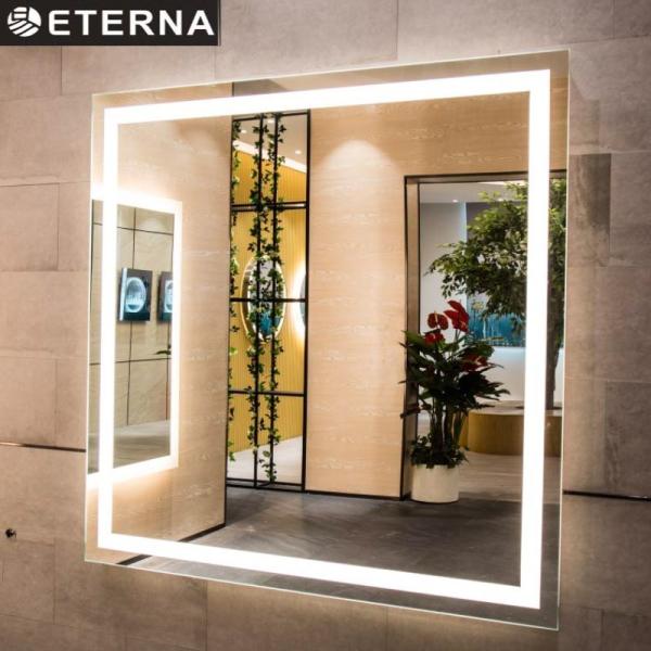Quality Large Size Custom LED Bathroom Mirror with Defogger Modern Design and AC110-277V for sale