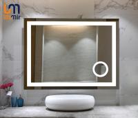 China Custom Decorative Wall LED Touch Sensor Bathroom Magnifying Vanity Mirror With Light for sale