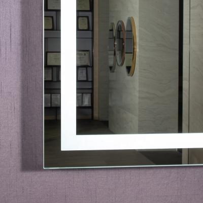 China Hotel Large LED Bathroom Mirror Durable Rectangular Design with 5mm Silver Mirror for sale