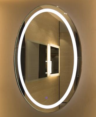 China Versatile Large Round Mirror With Lights Frameless Space Saving Stylish for sale
