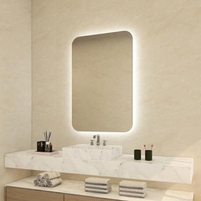 China Dimensões personalizadas Intelligente LED montado na parede retrovisor espelho de vaidade para banheiros de hotel à venda