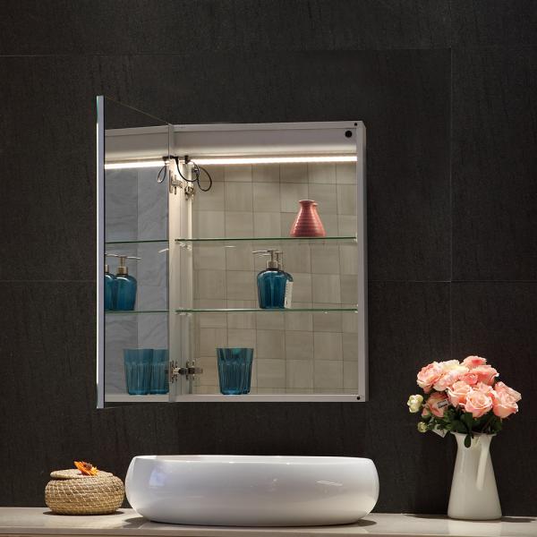 Quality Anti Fog Custom Led Mirror With Medicine Cabinet For Home Bathroom Decoration for sale