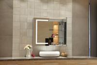 China Modern Luxury LED Illuminated Mirror Cabinet Rust Resistant Customized for sale