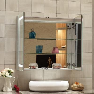 Cina IP44 Grigio argento Anodizzato corpo in alluminio LED Specchiato gabinetto per la casa da bagno in vendita