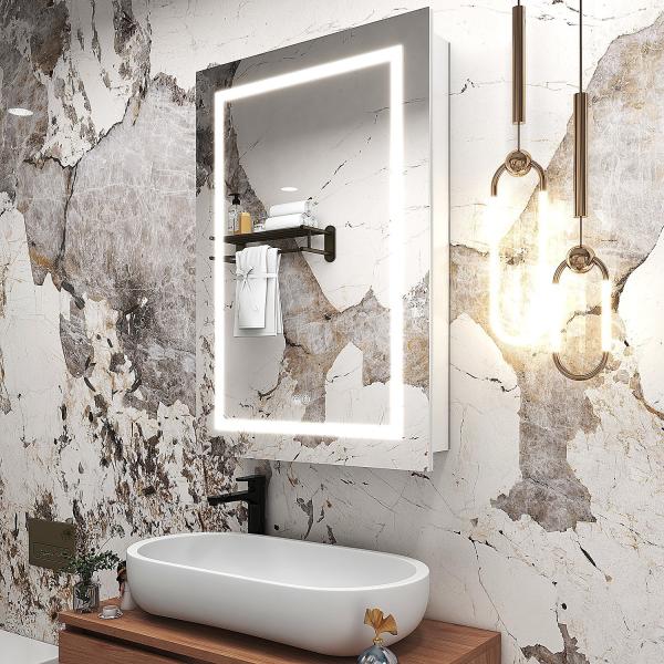 Quality Plug Type 1.1meter Hardwire Mirrored Cabinets with Cabinet Storage and LED Light for sale