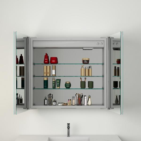 Quality 2700K-6000K LED Lighted Medicine Cabinet with Mirror and Waterproof Bathroom Storage for sale