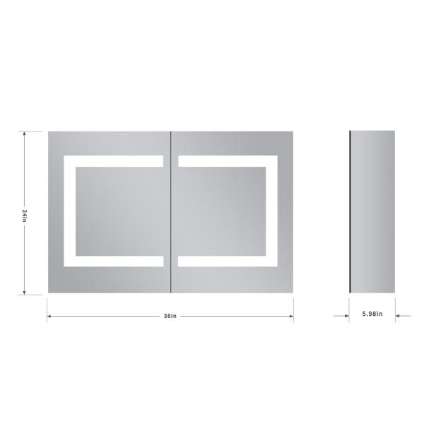 Quality Long Lasting Led Medicine Cabinet Mirror Fashionable Vanity Mirror Cabinet With for sale