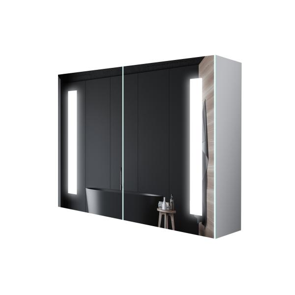 Quality Waterproof Wall Mounted Bathroom Cabinet with Mirror and High Output LED Lighting for sale
