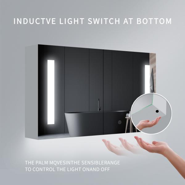Quality Waterproof Wall Mounted Bathroom Cabinet with Mirror and High Output LED for sale