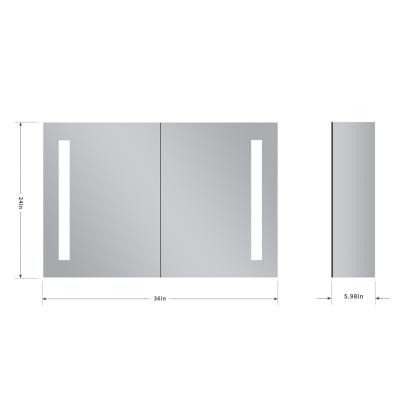 Quality Waterproof Wall Mounted Bathroom Cabinet with Mirror and High Output LED for sale